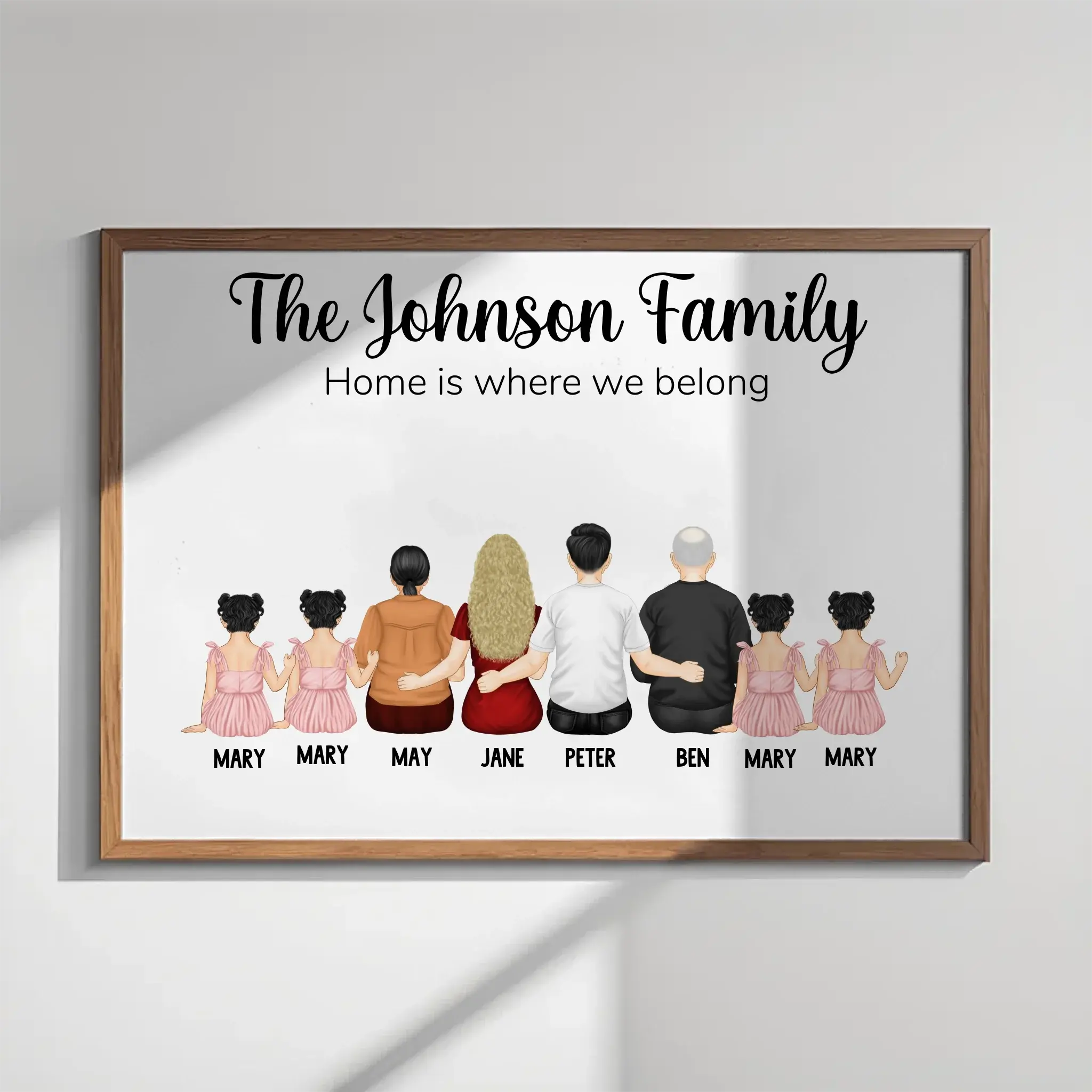 Custom Family Poster - Home is Where We Belong Poster Wall Art – Duconspace